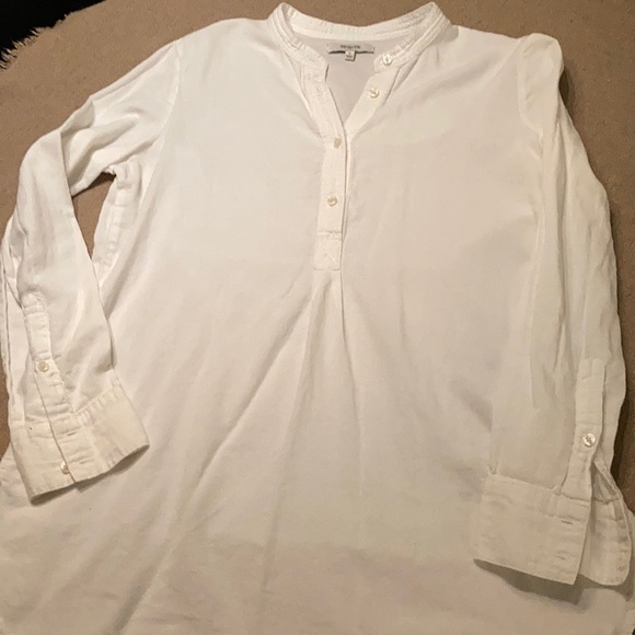Madewell | Tops | Madewell Cotton Quarter Button Tee Small | Poshmark
